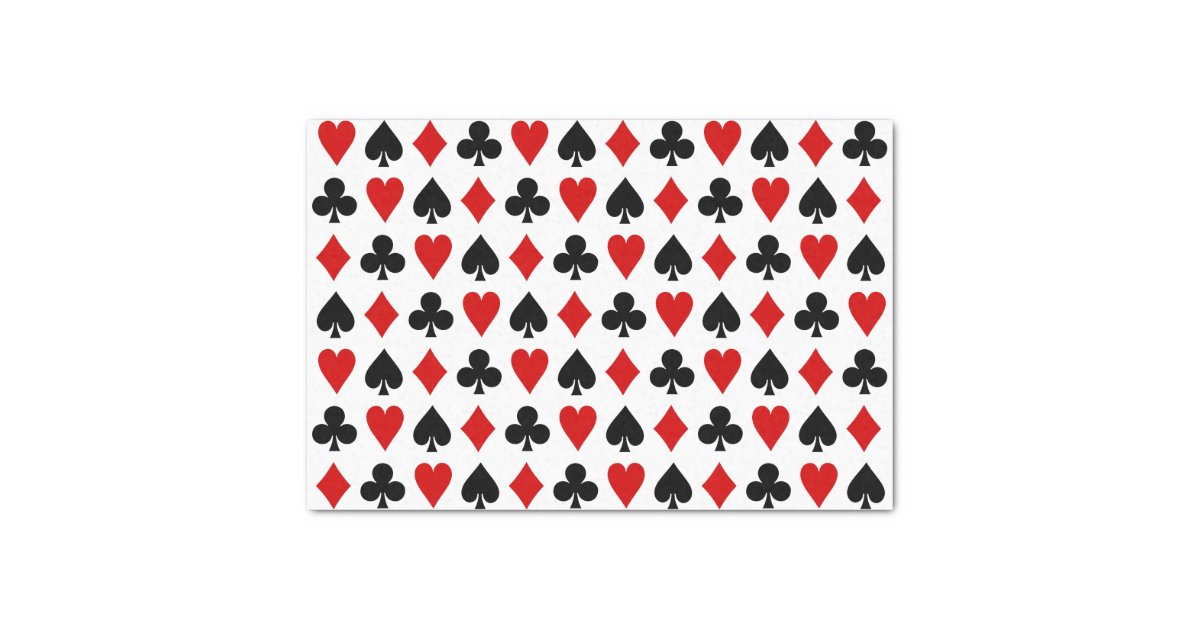 Original Playing cards Diamond Club Heart Spade Tissue Paper | Zazzle