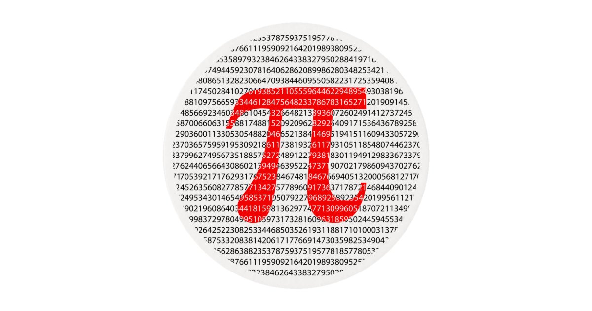 Original red number pi day mathematical symbol edible frosting rounds ...