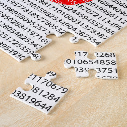 Original red number pi day mathematical symbol jigsaw puzzle | Zazzle