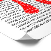 Original red number pi day mathematical symbol poster | Zazzle