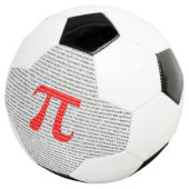 Original red number pi day mathematical symbol soccer ball | Zazzle