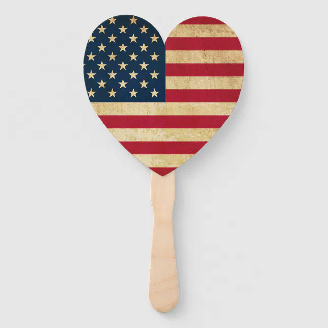Original Vintage Patriotic American Flag Hand Fan | Zazzle