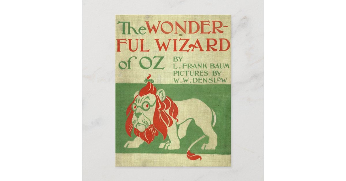 Original wizard of Oz Cover Postcard | Zazzle