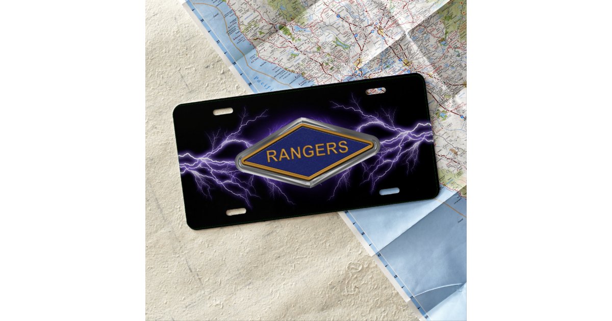 Original WWII Ranger Regiment Lightning License Plate | Zazzle