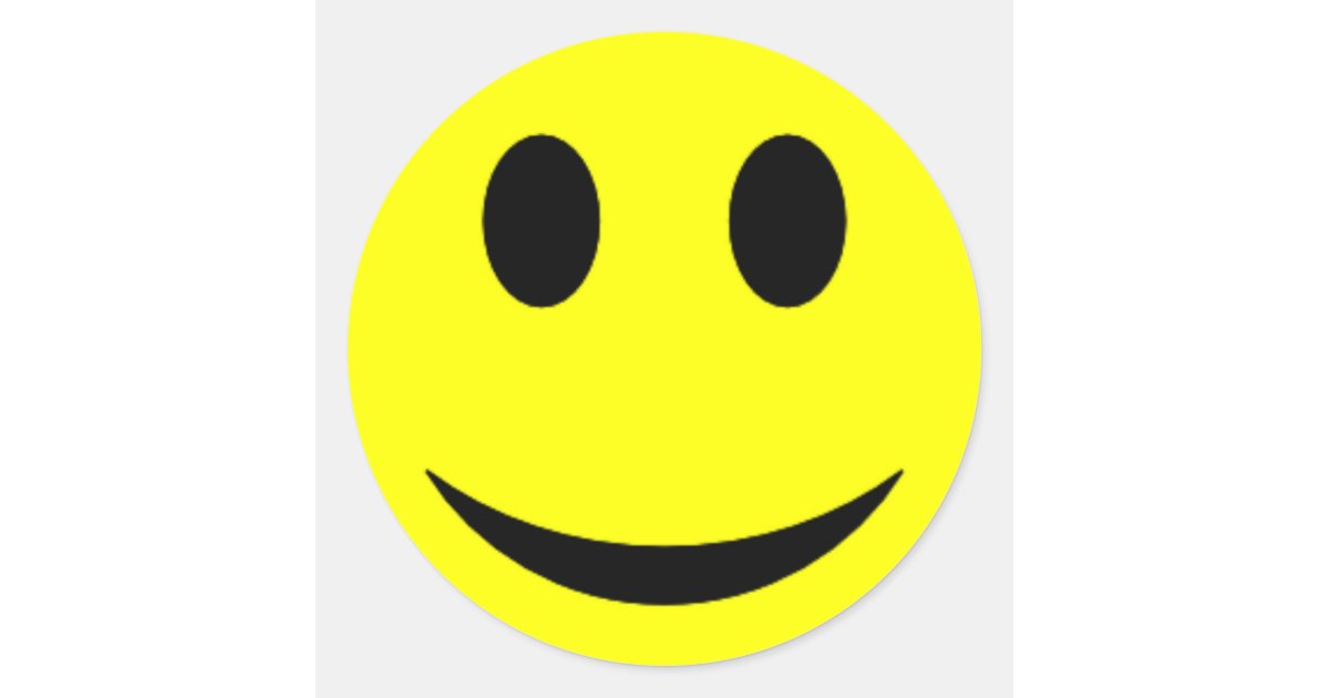 Evilsmileyfaceclassicroundsticker