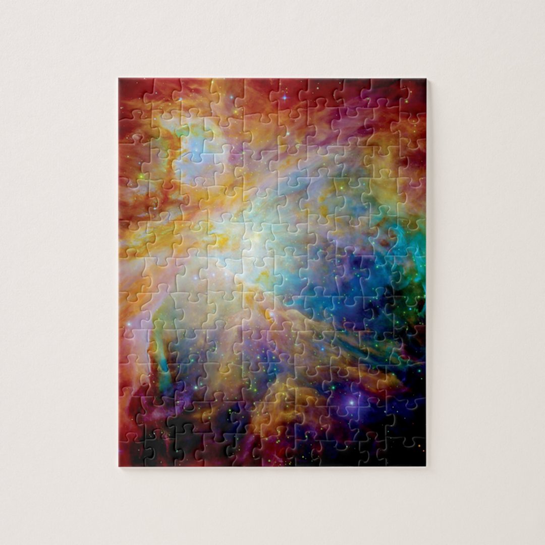 Orion Nebula Hubble Spitzer Telescope Space Photo Jigsaw Puzzle | Zazzle