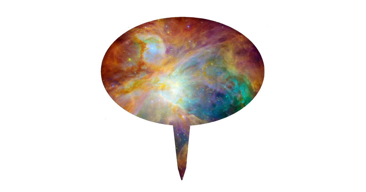 Orion Nebula (Hubble & Spitzer Telescopes) Cake Topper | Zazzle