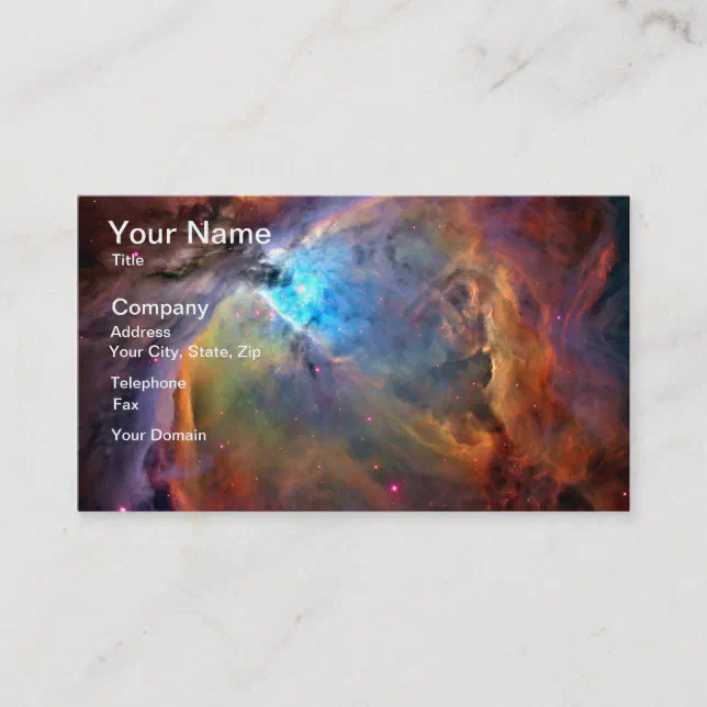 Orion Nebula Space Galaxy Business Card | Zazzle