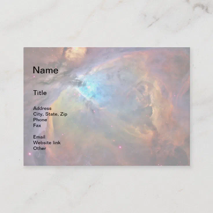 Orion Nebula Space Galaxy Business Card | Zazzle