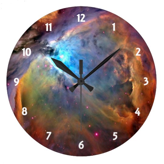 Orion Nebula Space Galaxy Large Clock | Zazzle.com