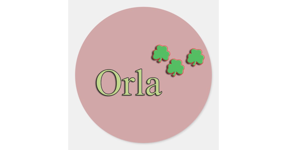 Orla Custom Name Stickers | Zazzle