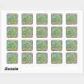 Orlando Florida Cartoon Map Square Sticker | Zazzle