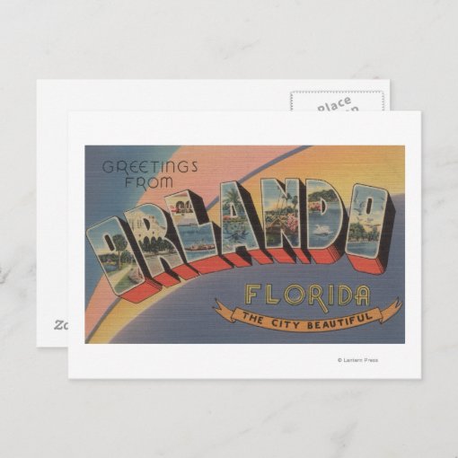 Orlando, Florida - Large Letter Scenes 2 Postcard | Zazzle