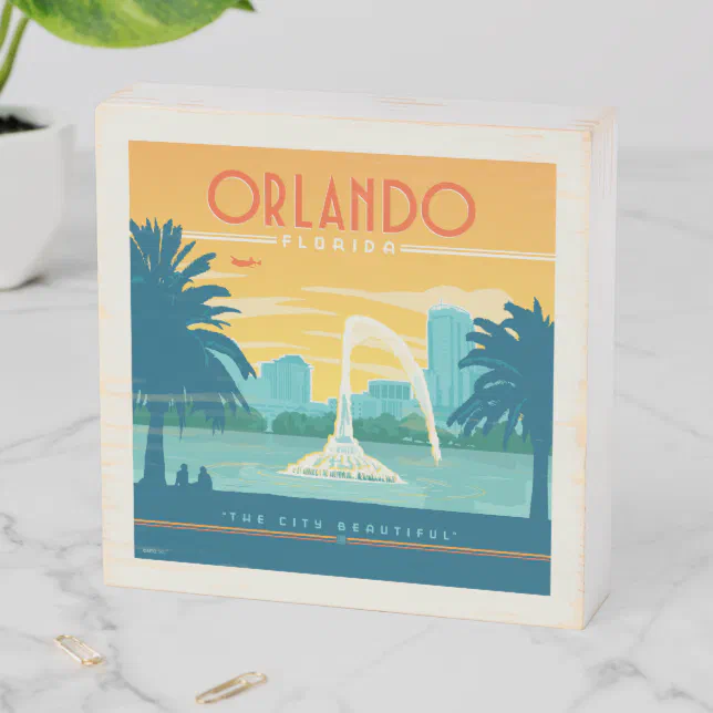 Orlando Florida Wooden Box Sign | Zazzle