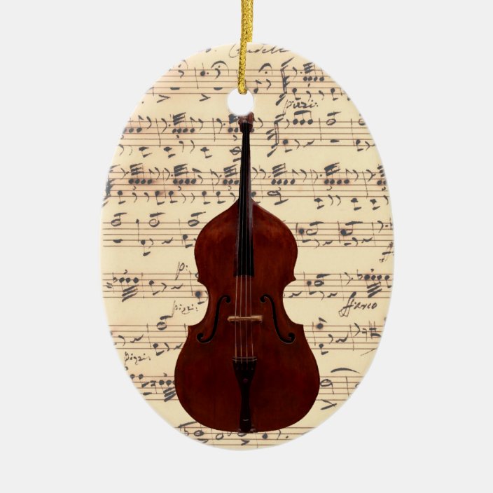 Ornament - Full Double Bass with sheet music | Zazzle.com
