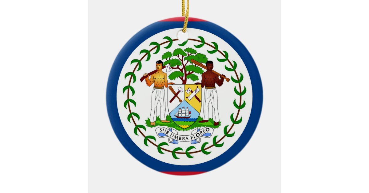 Ornament with flag of Belize | Zazzle