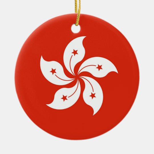 Ornament with flag of Hong Kong, China | Zazzle.com