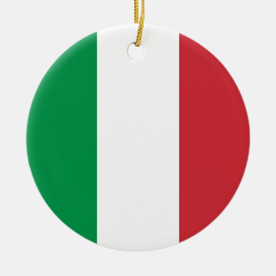 Ornament with flag of Italy | Zazzle
