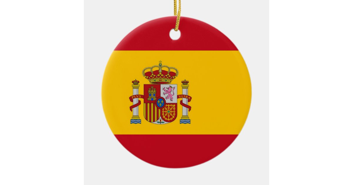 Ornament with flag of Spain | Zazzle
