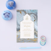 Ornamental Bilingual WALIMA Nikah Muslim Wedding Flyer | Zazzle