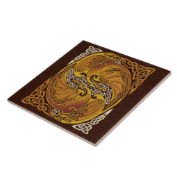 Ornamental Celtic Dragons Tile | Zazzle