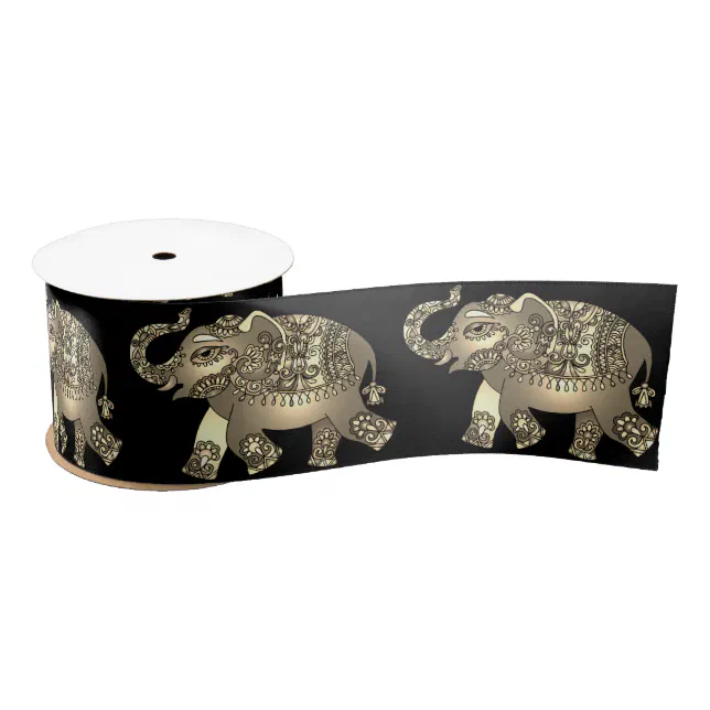 ornamental elephant ribbon | Zazzle