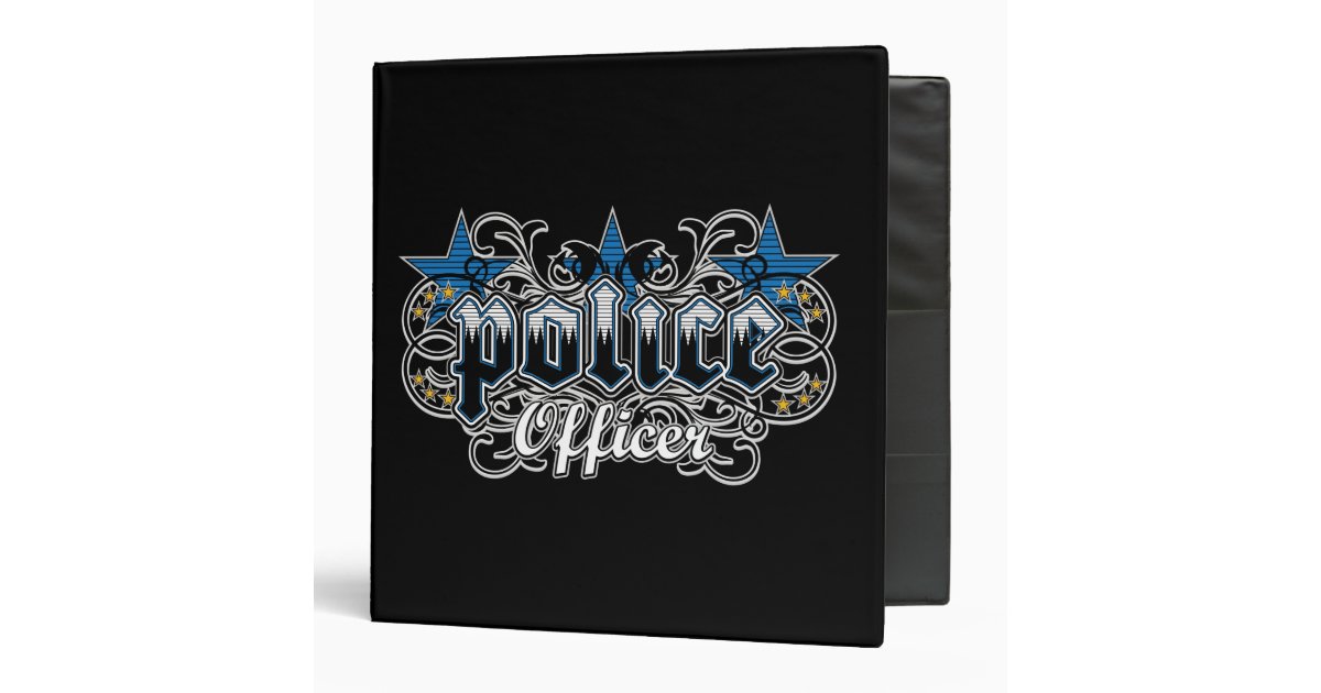 Ornamental Police Officer Binder | Zazzle