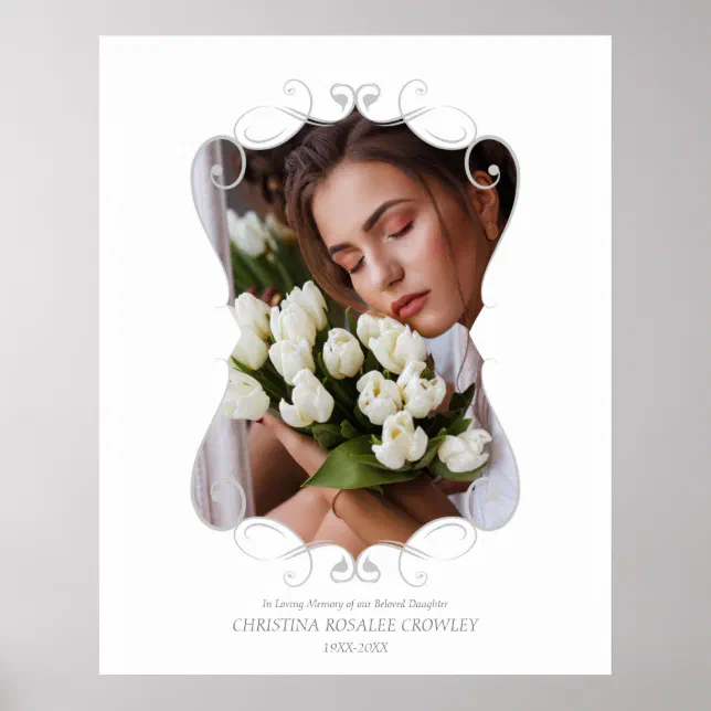 Ornamental Remember Beloved One Passed Away Poster | Zazzle