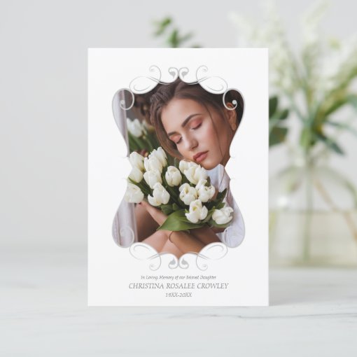 Ornamental Remember Loved One Passed Away Funeral Invitation | Zazzle