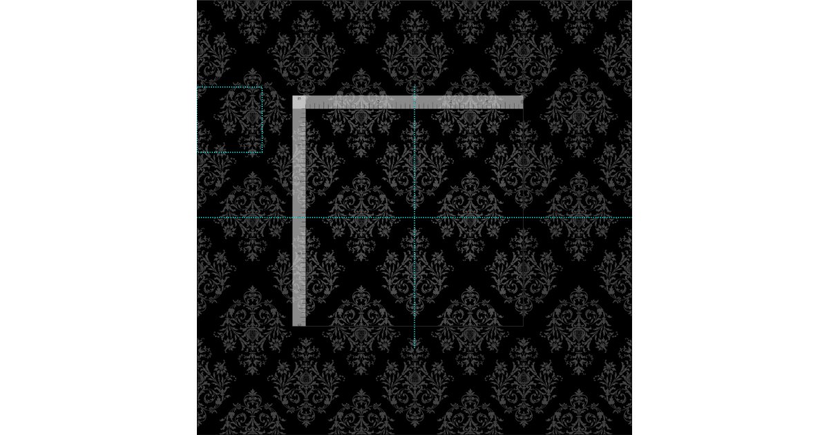 Ornate Baroque black Damask pattern fabric | Zazzle