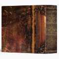 Ornate Brown Faux Leather Medieval Ancient Tome 3 Ring Binder | Zazzle