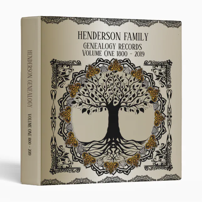 Ornate Genealogy Tree Of Life Ancestor Binder | Zazzle