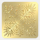 Ornate Gold Embossed Look Sticker | Zazzle