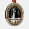 Ornate Gold Photo Frame Christmas Ornament | Zazzle