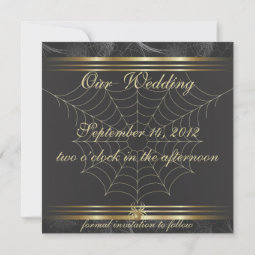 Ornate Golden Spiders Save the Date Invitation | Zazzle