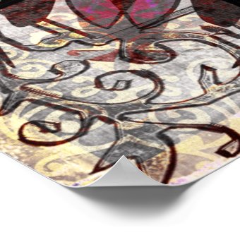 Ornate Gothic Mandala Magic Carpet Poster | Zazzle