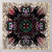 Ornate Gothic Mandala Magic Carpet Poster | Zazzle