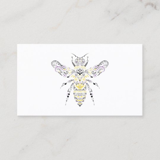 ornate honey bee business card | Zazzle.com