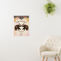 Ornate Indian elephant Indian wedding welcome sign | Zazzle