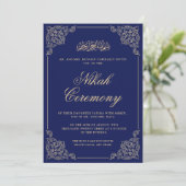 Ornate Nikkah Ceremony Islamic Muslim Wedding Invitation | Zazzle
