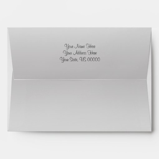 Ornate Purple Silver Floral Swirls 5x7 Envelope | Zazzle