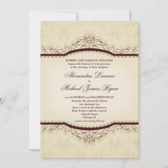 Ornate Vintage Wedding Invitations | Zazzle.com