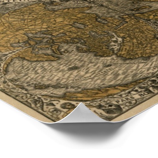 Oronce Fine 1531 World map Poster | Zazzle