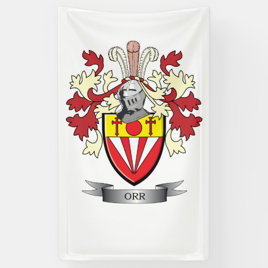 Orr Family Crest Coat of Arms Banner | Zazzle.com