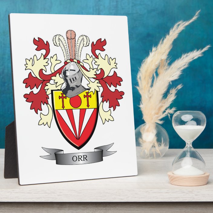 Orr Family Crest Coat of Arms Plaque | Zazzle.com