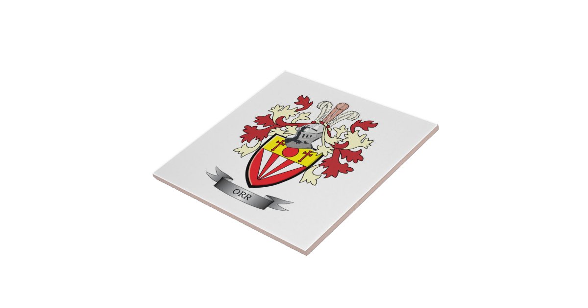 Orr Family Crest Coat of Arms Tile | Zazzle