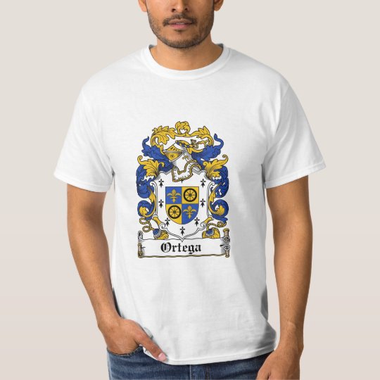 Ortega Family Crest - Ortega Coat of Arms T-Shirt | Zazzle.com
