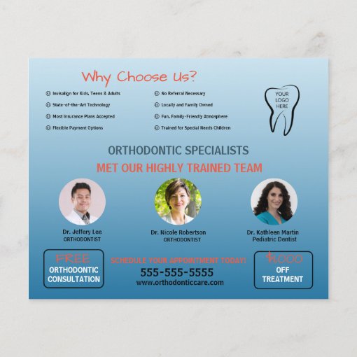 Orthodontic Practice Flyer | Zazzle
