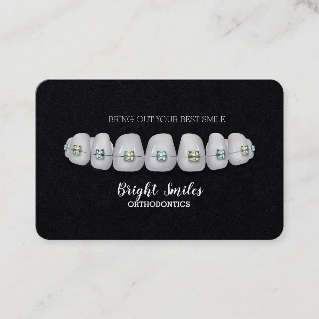 Orthodontist Braces Dentist Standard Business Card | Zazzle