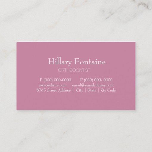 Orthodontist Dentist Standard Business Card | Zazzle